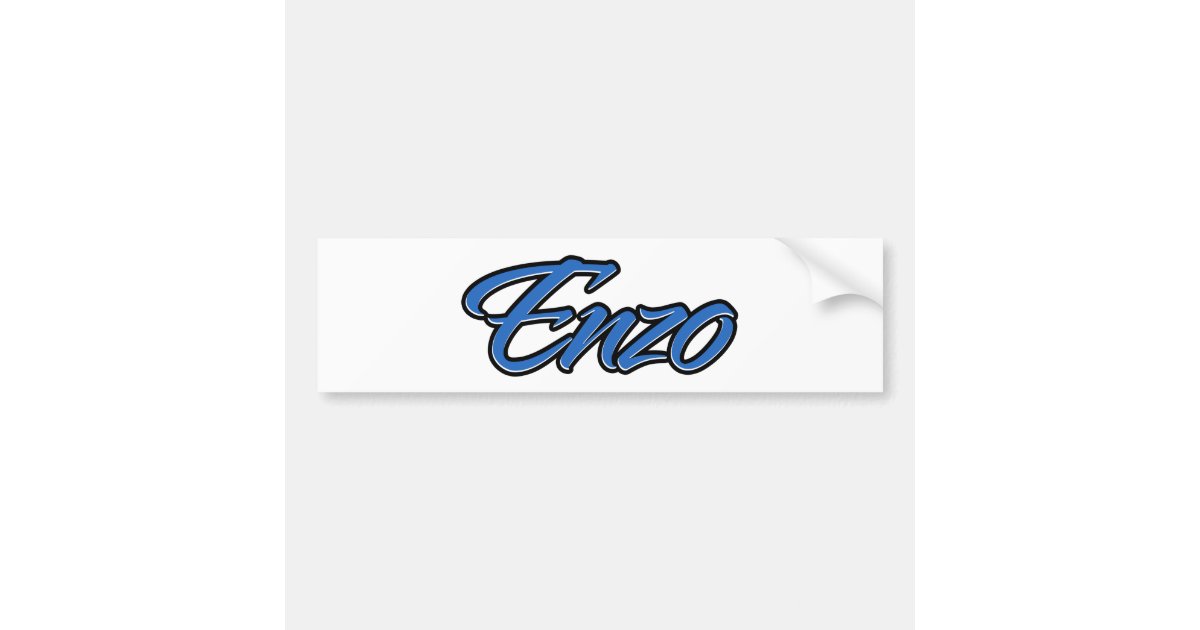 Enzo Name blue Aufkleber Sticker Autoaufkleber | Zazzle