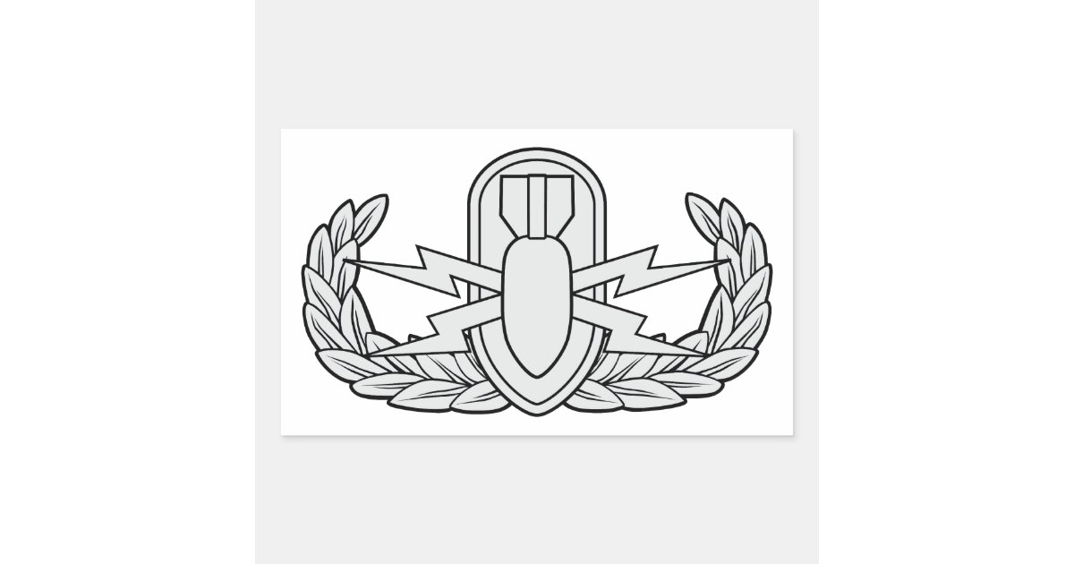 EOD badge Rectangular Sticker | Zazzle