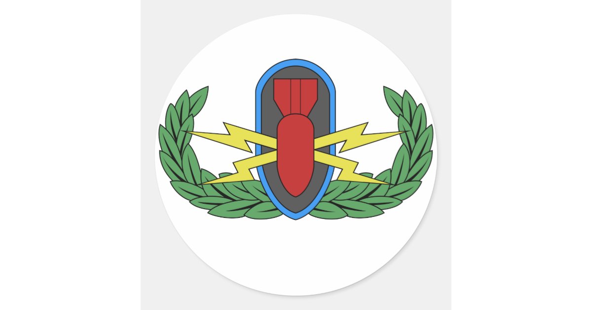 EOD Basic Badge Stickers | Zazzle