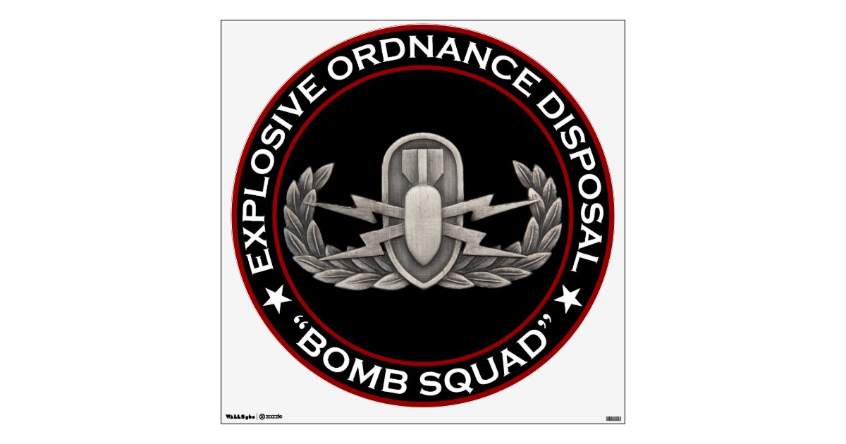 EOD "Bomb Squad" Wall Sticker | Zazzle
