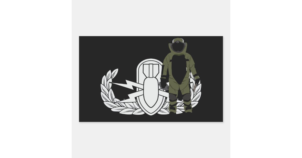 EOD Bomb Suit Rectangular Sticker | Zazzle