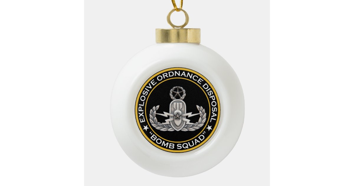 EOD Master Bomb Squad Ceramic Ball Christmas Ornament | Zazzle
