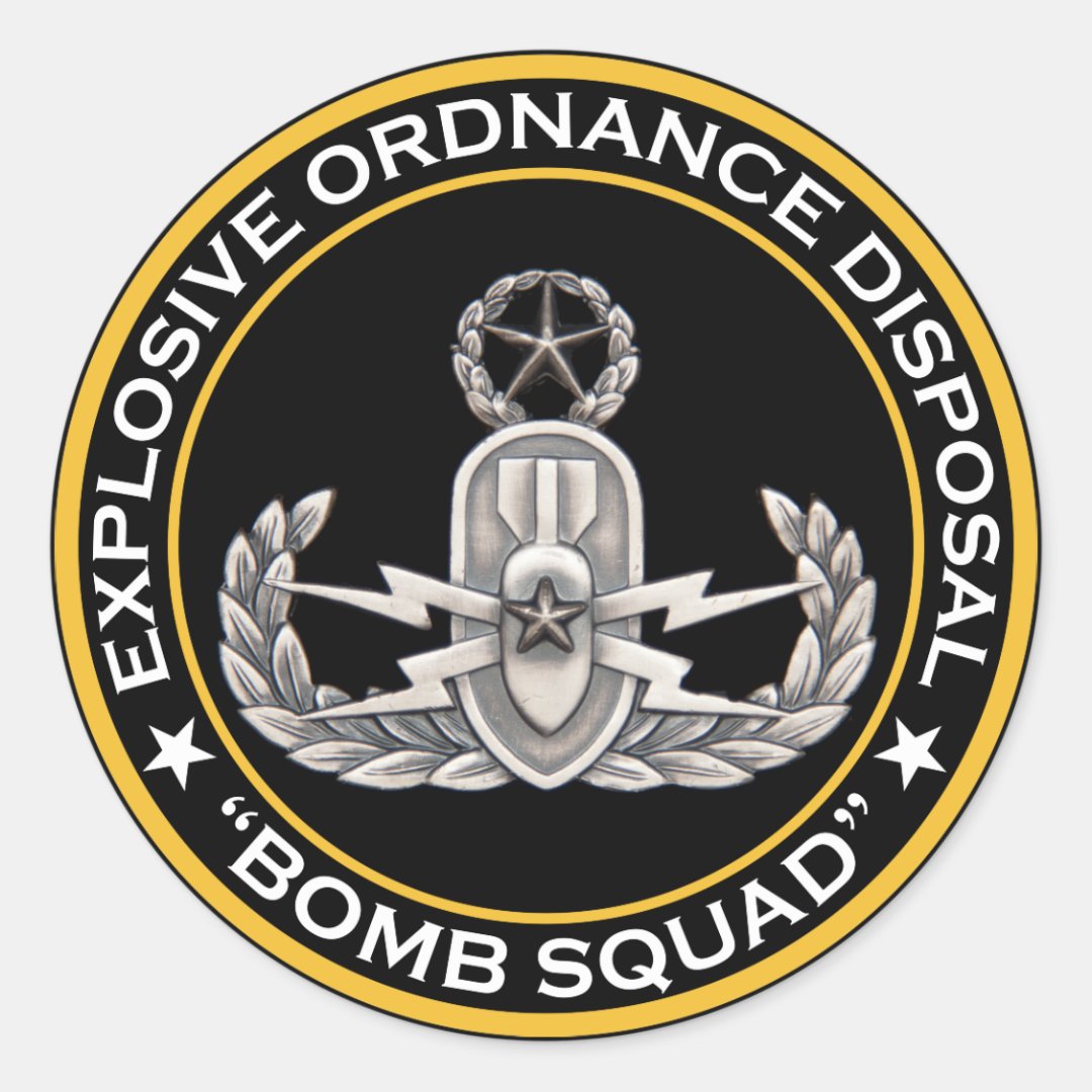 EOD Master Bomb Squad Classic Round Sticker | Zazzle