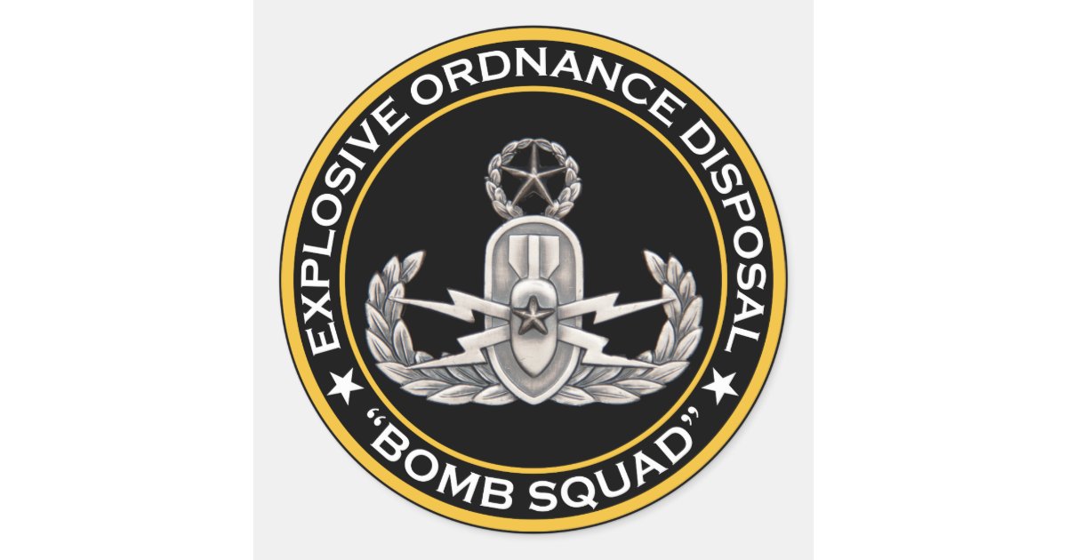 EOD Master Bomb Squad Classic Round Sticker | Zazzle