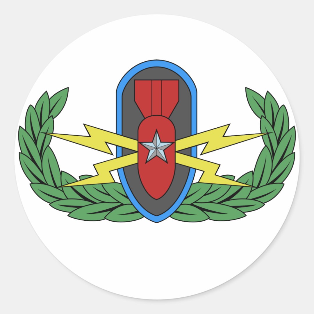 EOD Senior Badge Stickers | Zazzle