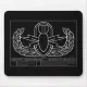 EOD Technical Drawing white Mouse Pad | Zazzle