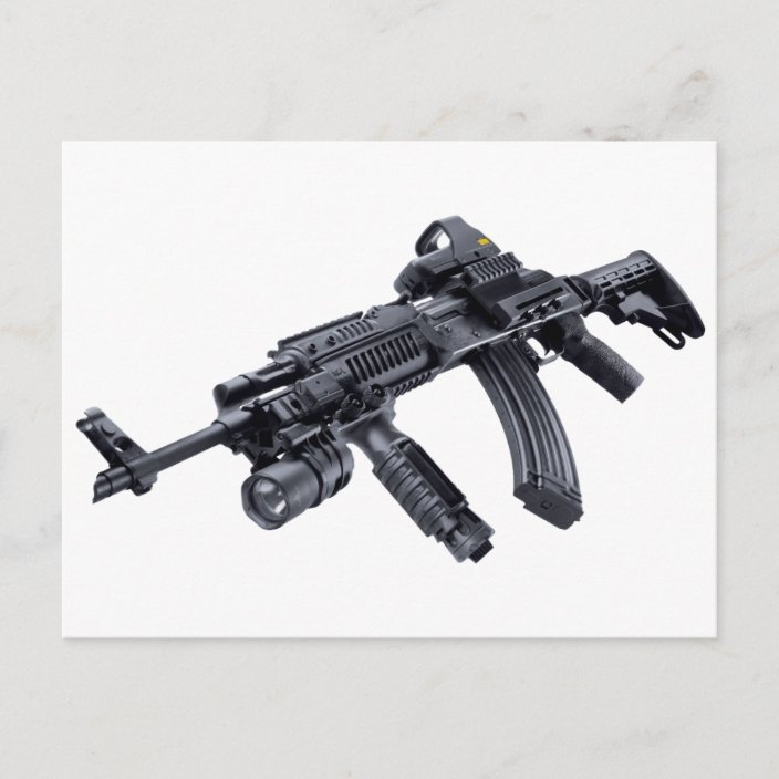EOTech Sighted Tactical AK-47 Assault Rifle Postcard | Zazzle.com