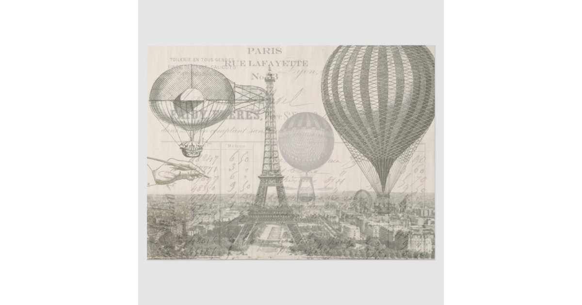 Ephemera Balloon Decoupage Tissue Paper | Zazzle