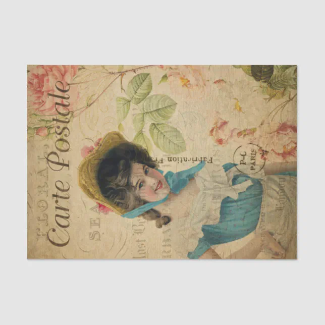 Ephemera Beautiful Actress Mabel Rowland Decoupage Tissue Paper | Zazzle