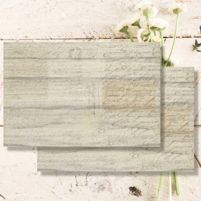 Ephemera Vintage Wooden Farm Farmhouse Decoupage Tissue Paper | Zazzle