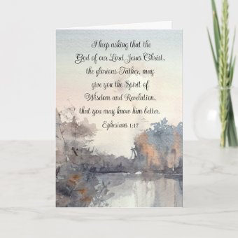 Ephesians 1:17 Spirit of Wisdom and Revelation Card | Zazzle
