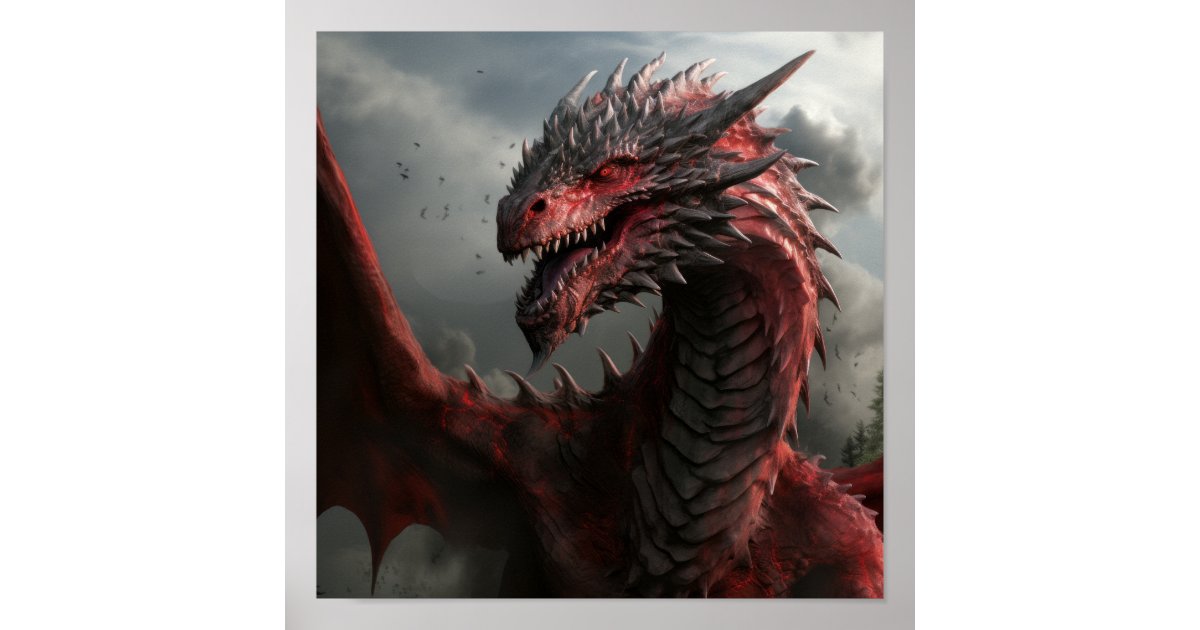 Epic Drogon Dragon Poster - Game of Thrones Inspir | Zazzle