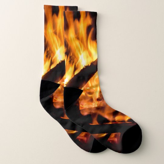 Epic Fire Flames Photo Socks | Zazzle.com
