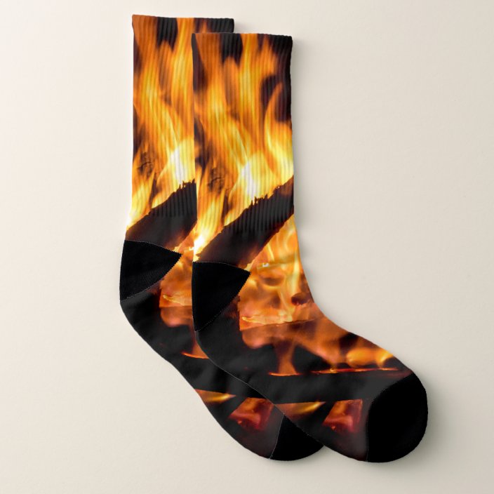 Epic Fire Flames Photo Socks | Zazzle.com
