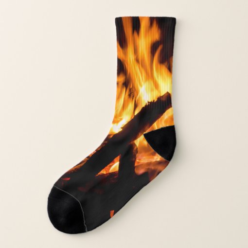 Epic Fire Flames Photo Socks | Zazzle