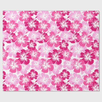 Epic Hibiscus Floral Hawaiian Wrapping Paper | Zazzle