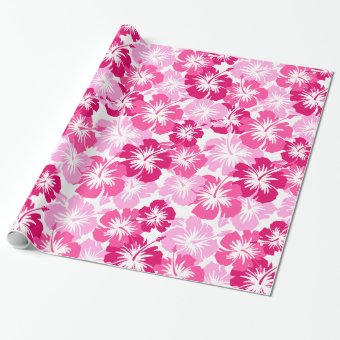 Epic Hibiscus Floral Hawaiian Wrapping Paper | Zazzle