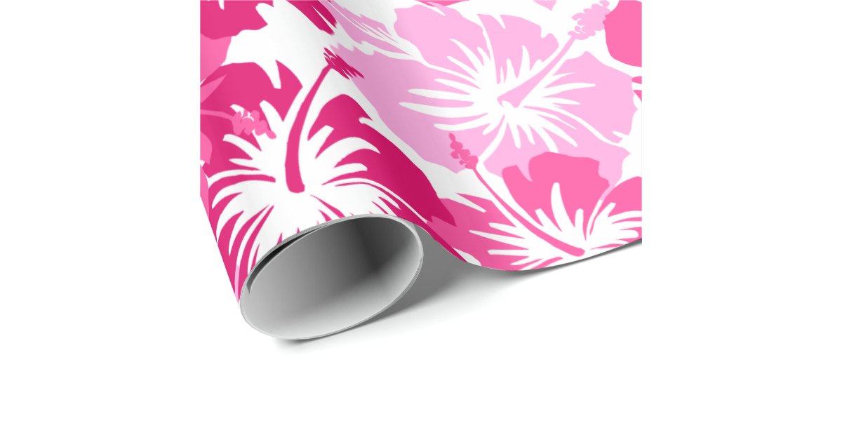 Epic Hibiscus Floral Hawaiian Wrapping Paper | Zazzle