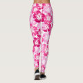 Epic Hibiscus Hawaiian Tropical Floral Pink Leggings | Zazzle