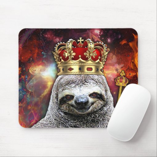 Epic Sloth king musepad Mouse Pad | Zazzle