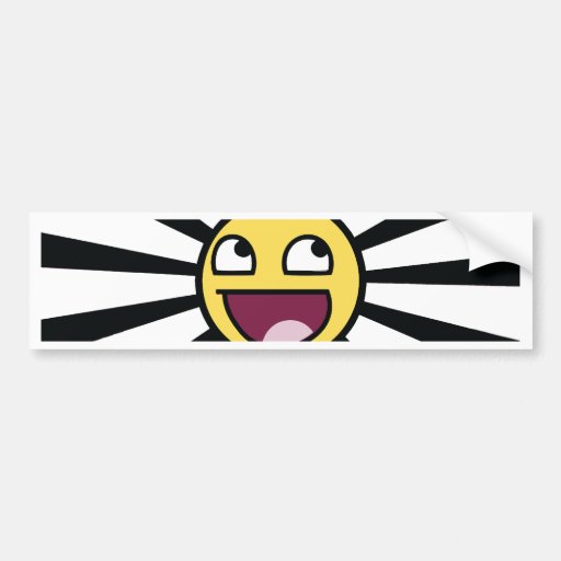 Epic Smiley Car Bumper Sticker | Zazzle