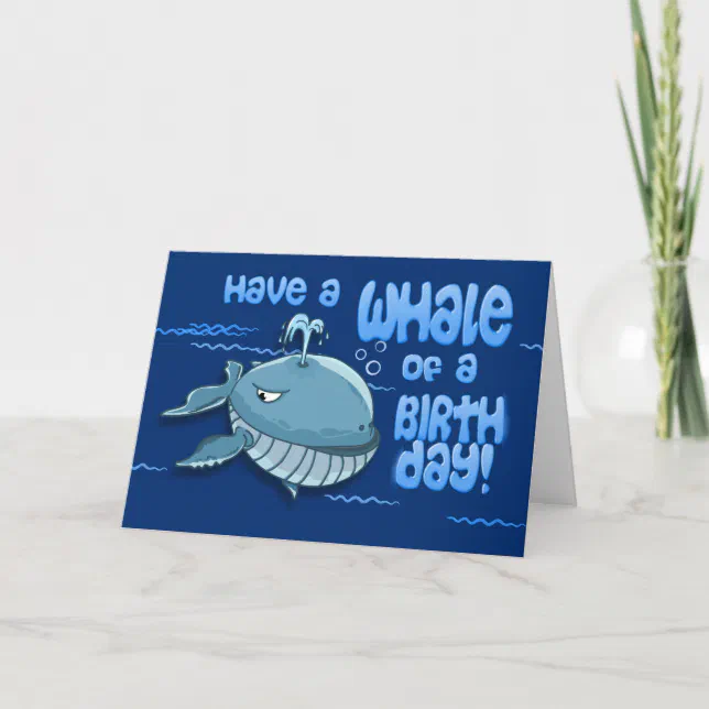 Epic Whale Birthday Card | Zazzle