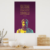 Epicurus Quote: Don’t Fear God Poster | Zazzle