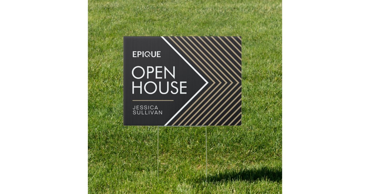 Epique Open House Signs w/ Stake | Zazzle