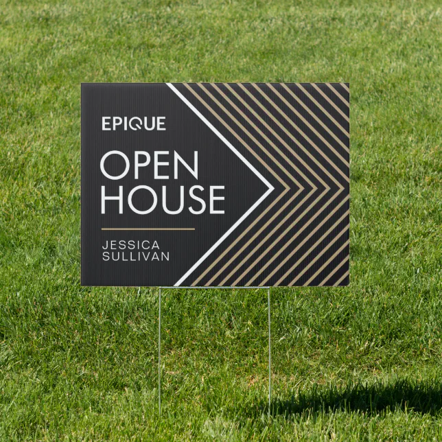 Epique Open House Signs w/ Stake | Zazzle