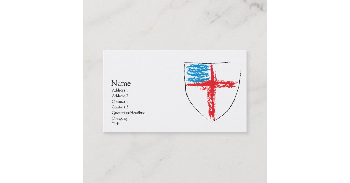 Episcopal Shield Business Card | Zazzle