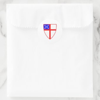 Episcopal Shield Classic Round Sticker | Zazzle