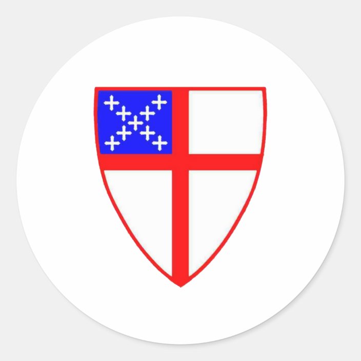 Episcopal Shield Classic Round Sticker | Zazzle