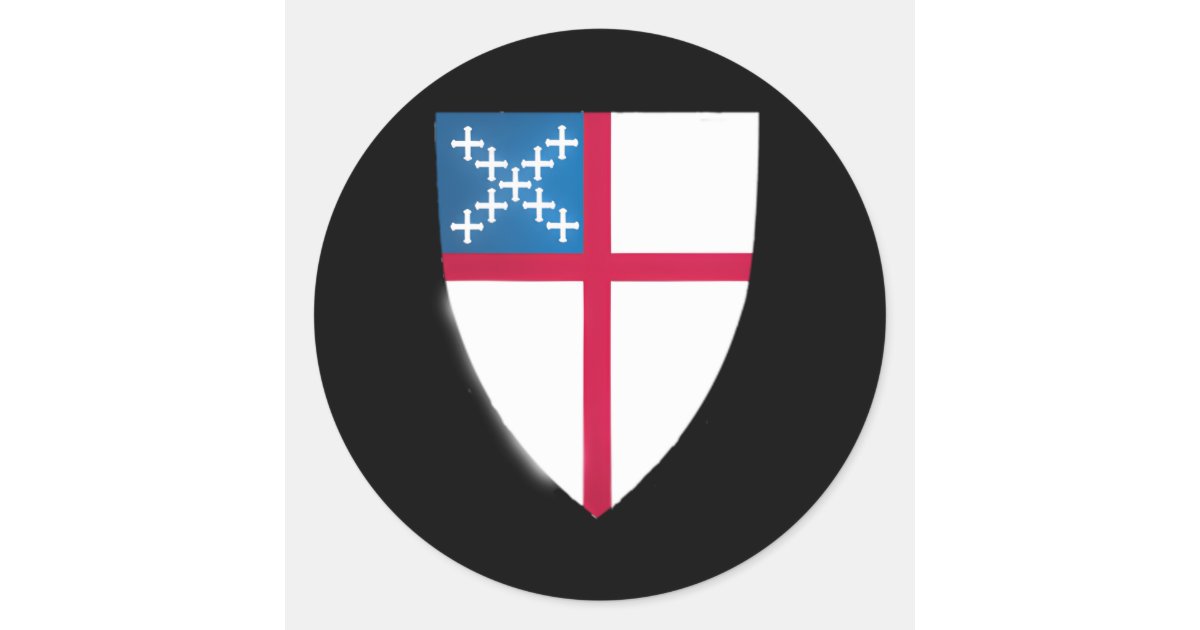 Episcopal Shield Emblem Classic Round Sticker | Zazzle