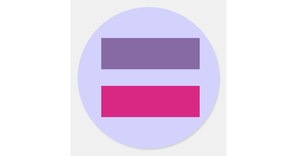 equal sign symbol marriage equality gay bisexual classic round sticker ...