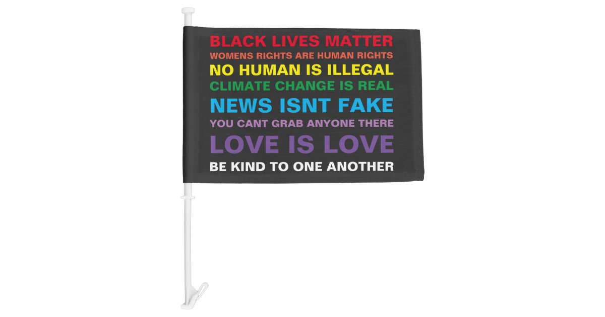 equality black lives matter pride car flag | Zazzle