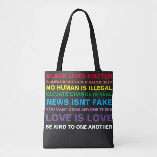 equality black lives matter pride tote bag | Zazzle