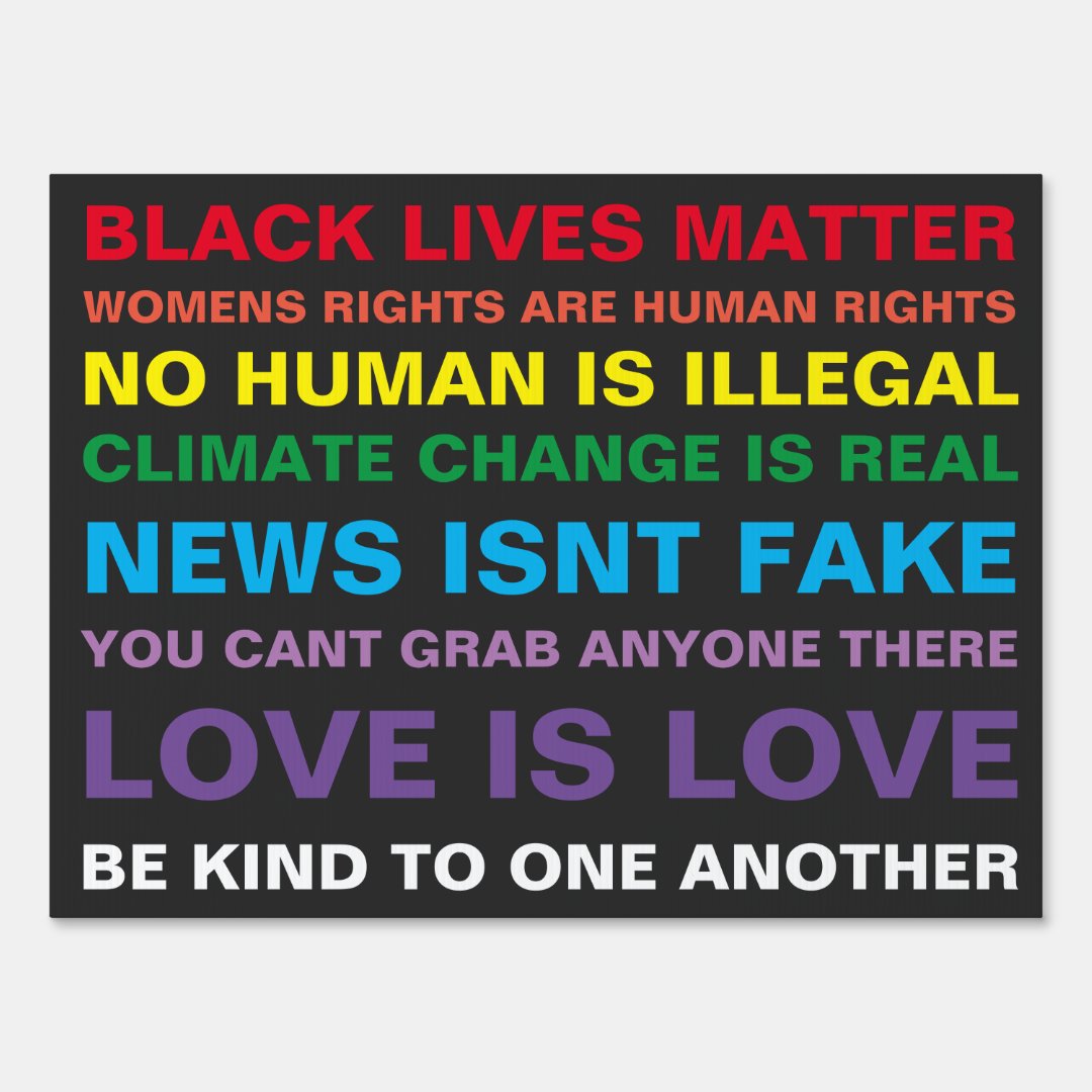 equality black lives matter pride yard sign 18x24 | Zazzle