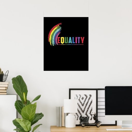 Equality Rainbow Flag LGBTQ Rights Poster | Zazzle