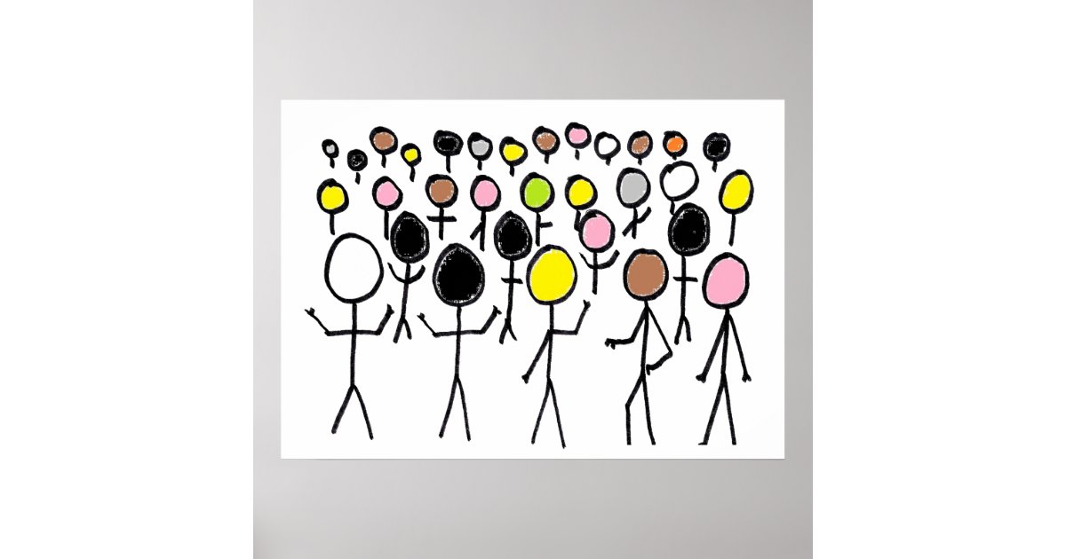 Equality Stickmen Poster | Zazzle