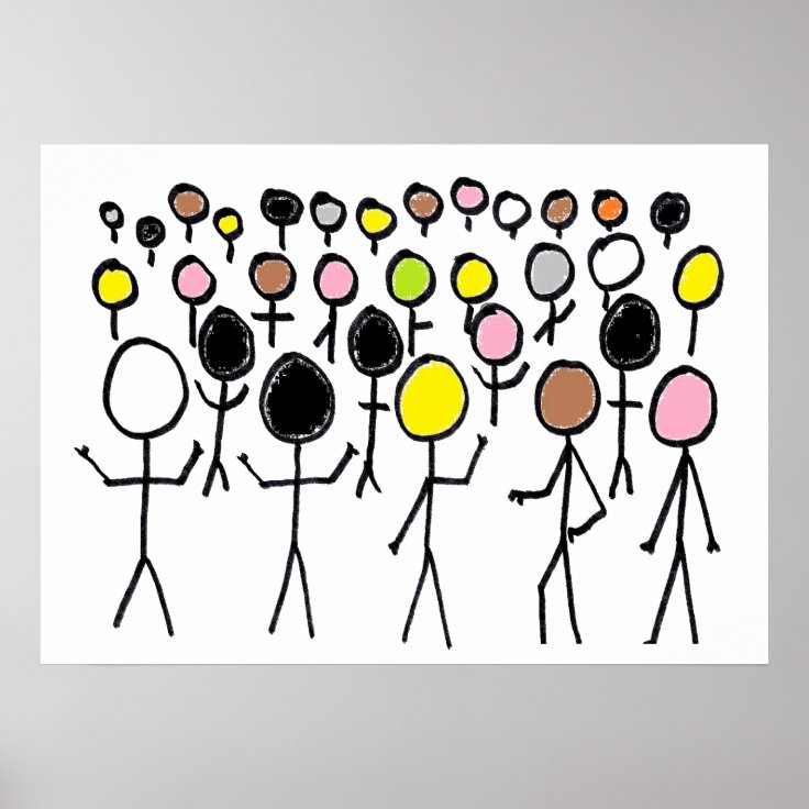 Equality Stickmen Poster | Zazzle