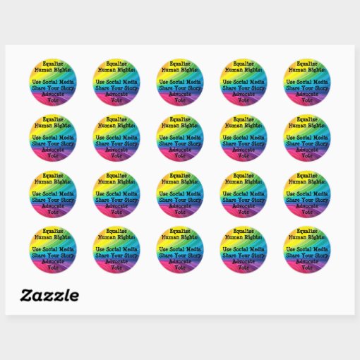 Equalize Human Rights Sticker | Zazzle