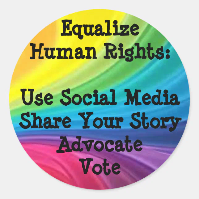 Equalize Human Rights Sticker | Zazzle