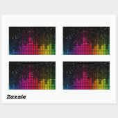 Equalizer Disco Lights Music Volume Rectangular Sticker | Zazzle
