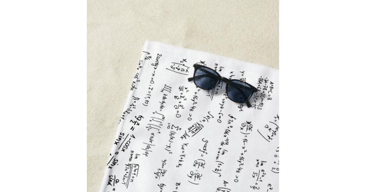 Equations And Math Formulas Beach Towel | Zazzle