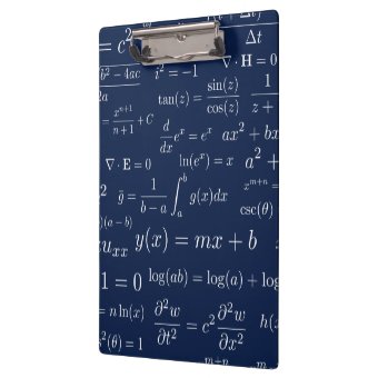 Equations of Math and Science Clipboard | Zazzle