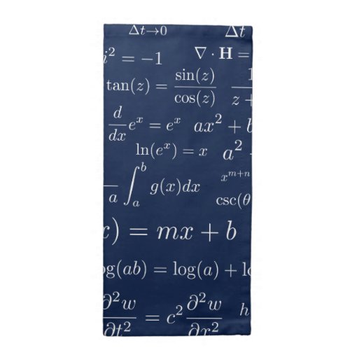 Equations of Math and Science Cloth Napkins | Zazzle
