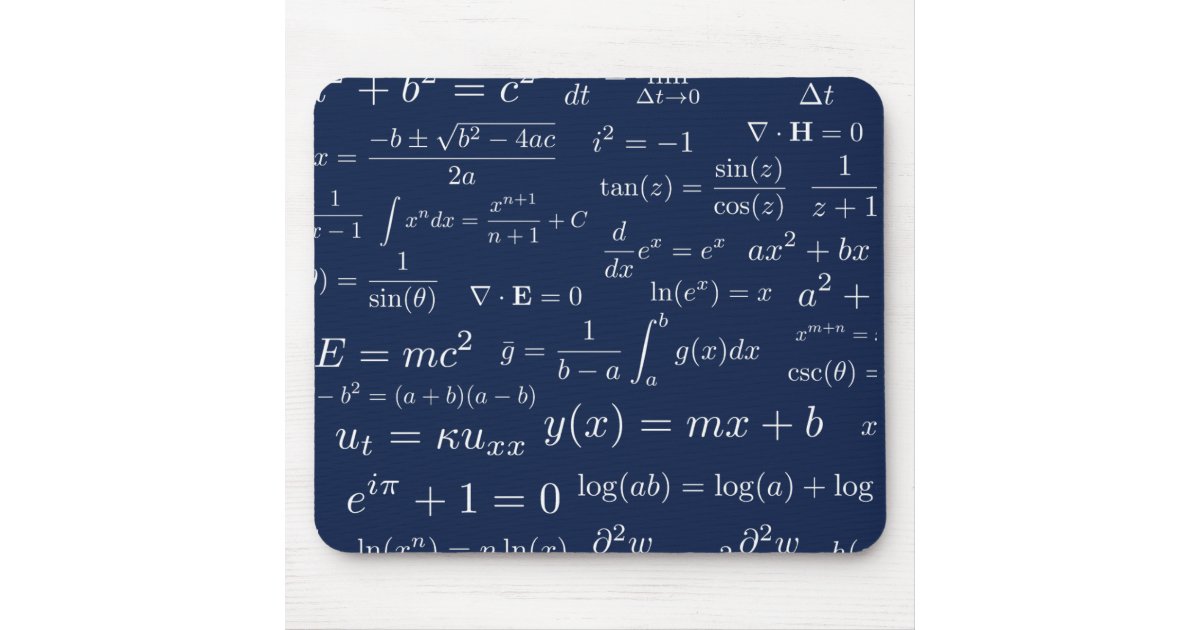 Equations of Math and Science Mouse Pad | Zazzle