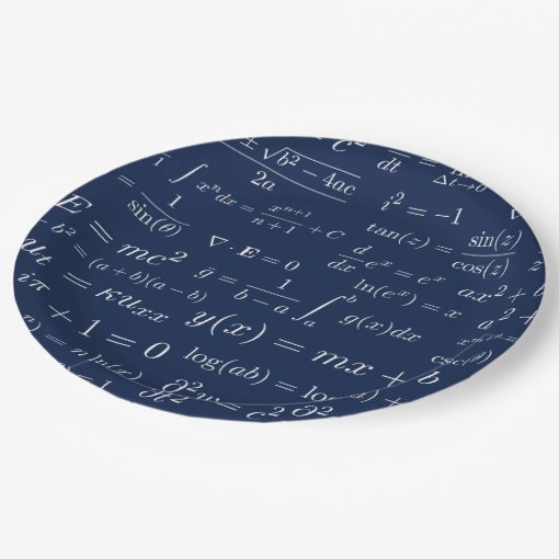 Equations of Math and Science Paper Plates | Zazzle