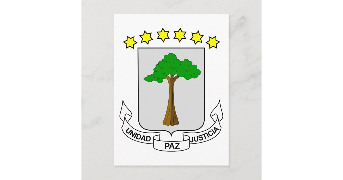 equatorial guinea emblem postcard | Zazzle