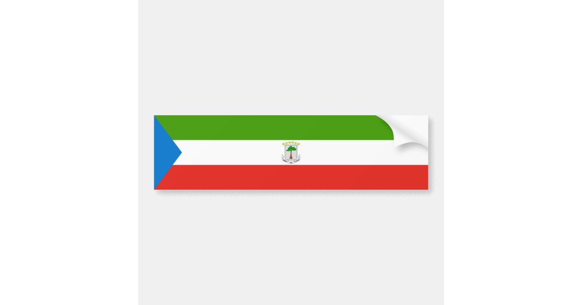 Equatorial Guinea Flag Bumper Sticker | Zazzle